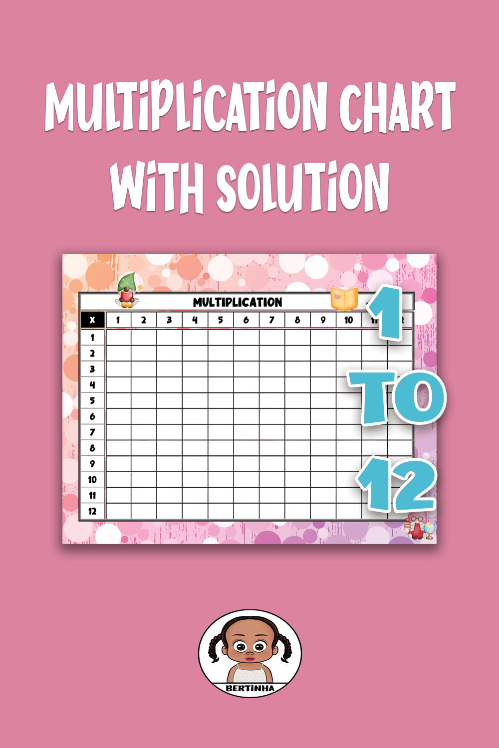 Multiplication Chart | 1 to 12 | Bertinha