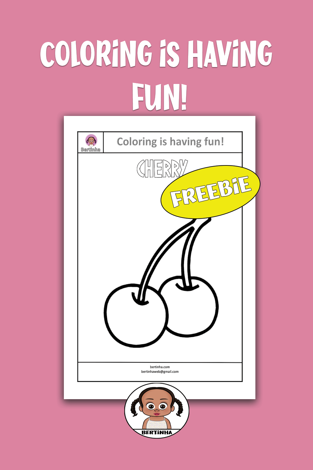 Coloring Fruits # 3 – Freebie | Bertinha
