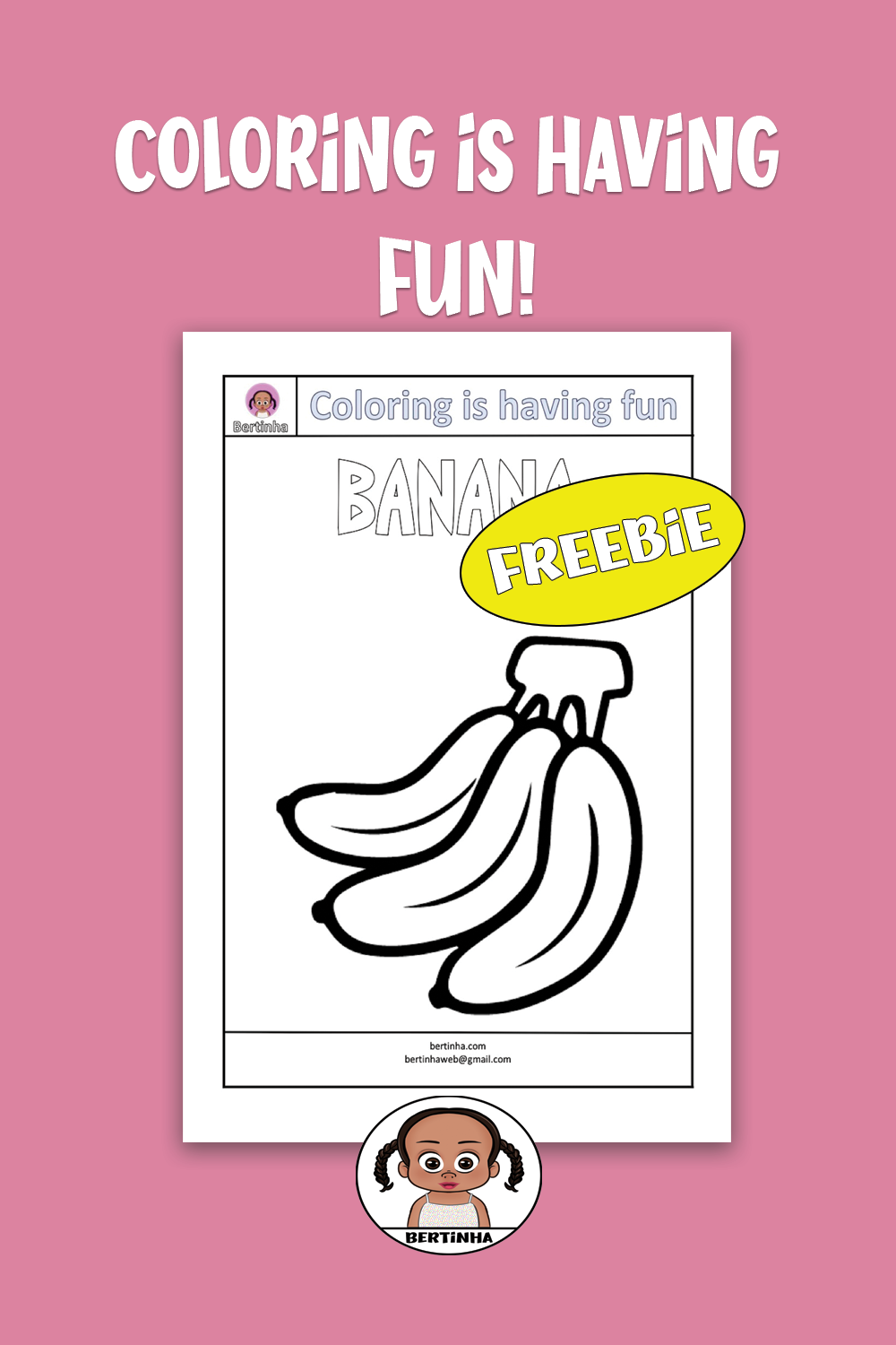 Coloring Fruits # 5 – Freebie | Bertinha