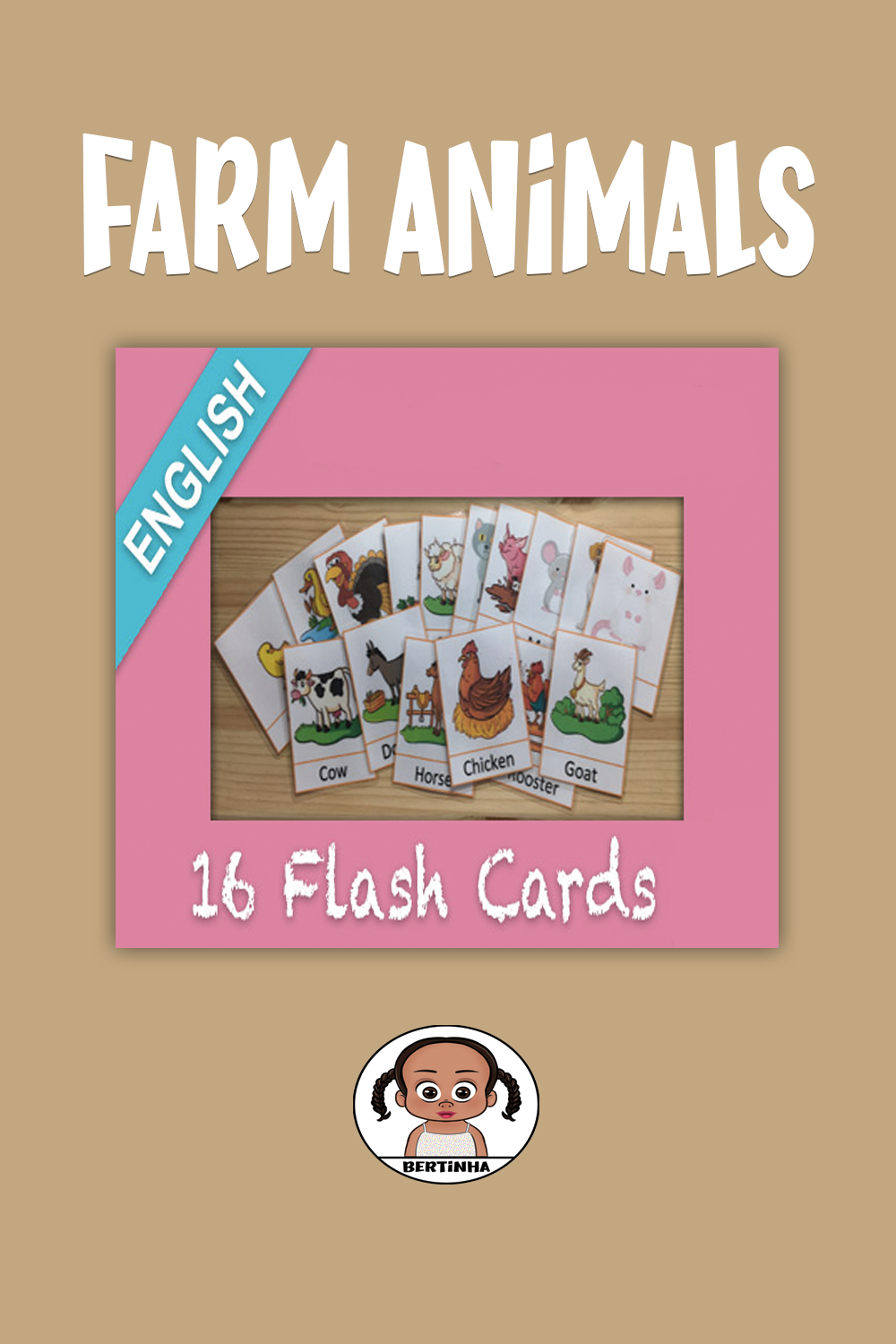 Farm Animals – Flash Cards | Bertinha