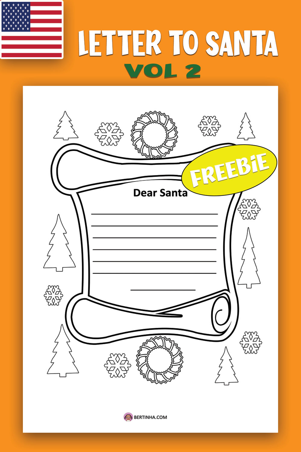 Letter to Santa | Volume 2 | Freebie | Bertinha